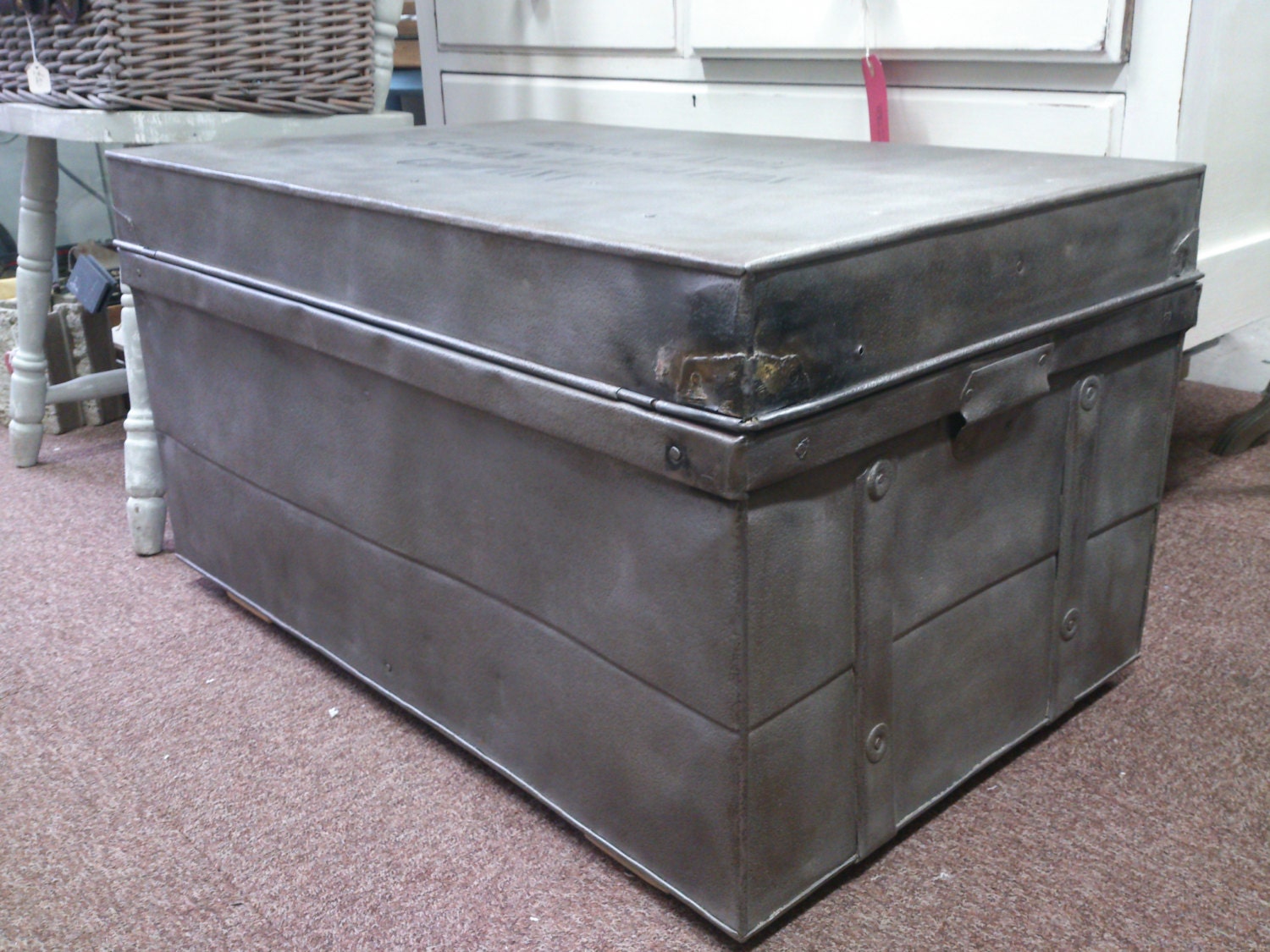 Refurbished Vintage Burnished Steel Sea Trunk – British India Steam ...