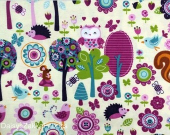 Owl print fabric | Etsy