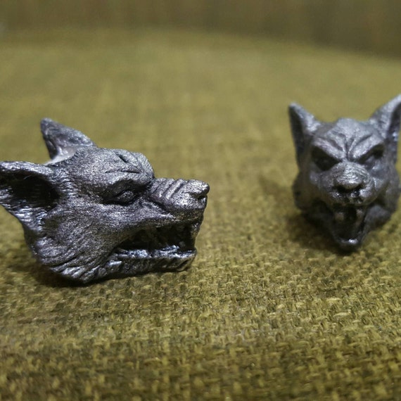 Werewolf pewter bead