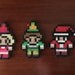 Buddy the Elf Inspired 8 Bit Perler Set Magnets by EBPerler