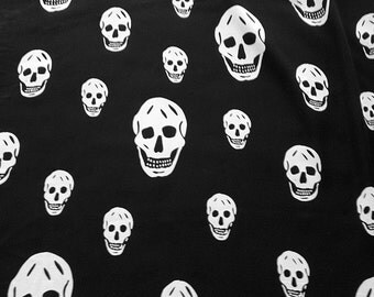 Skull lace fabric | Etsy