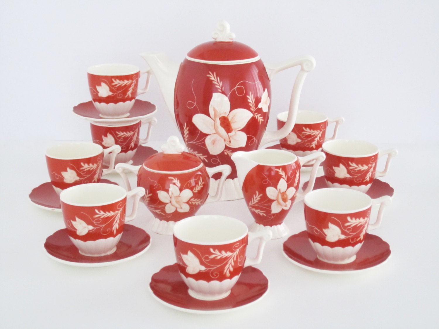 Vintage Germany Erphila Small Tea Serving Set, Tea Pot, Creamer, Sugar ...