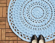 Unique blue round rug related items | Etsy
