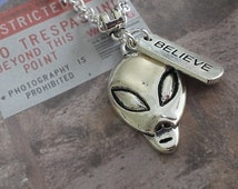 Unique alien necklace related items | Etsy