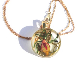 Unique rosebud necklace related items | Etsy