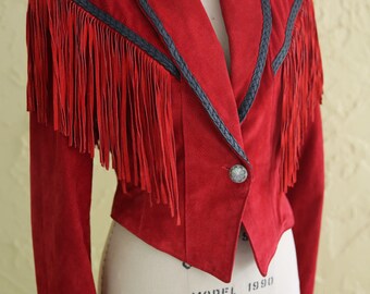 Suede fringe jacket | Etsy