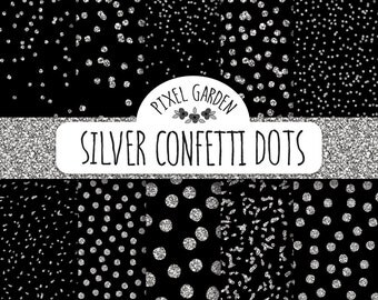 Gold Glitter Confetti Digital Paper Pack. by PixelGardenDesign