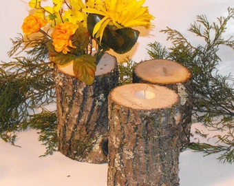 Log centerpiece | Etsy
