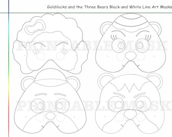 Coloring masks | Etsy