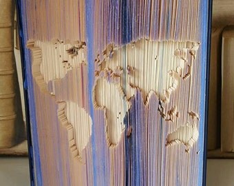 Smaller world map bookfolding pdf pattern 686 pages