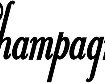 Champagne word art | Etsy