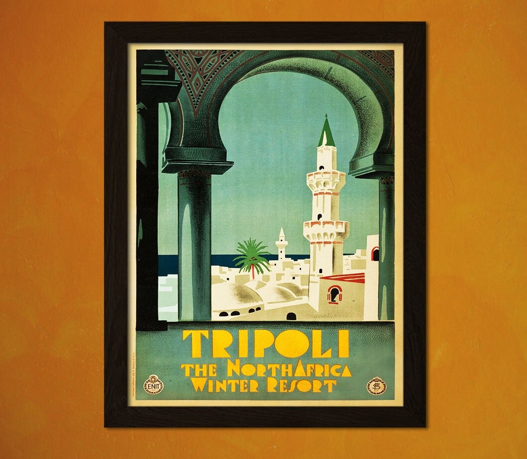 Tripoli Lebanon Travel Poster Vintage Travel Print Tourism