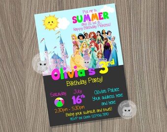 Princess pool party | Etsy