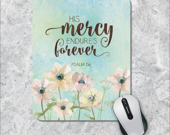 Bible Verse Mousepad Quote Mouse Pad Watercolor by MousePadCenter