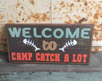 Fish camp sign | Etsy