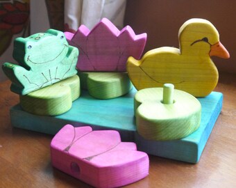 Unique wooden duck toy related items | Etsy