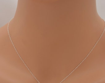 Silver chain necklace | Etsy