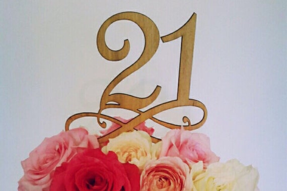 21st Birthday Cake Topper by Allspex on Etsy