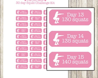 Fitness printable planner stickers / gym stickers for Erin