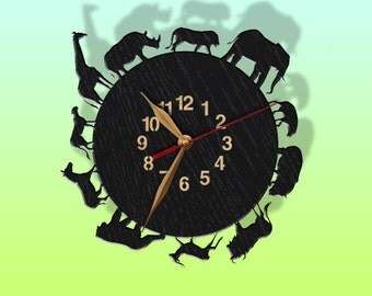 Elephant wall clock | Etsy