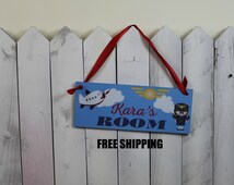 Unique airplane door sign related items | Etsy