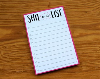 Shit list | Etsy