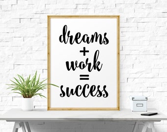 Success poster | Etsy