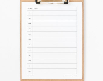 Monthly Calendar Printable Minimalist Planner by NotedPrintCo
