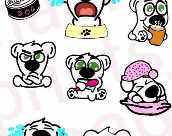 Dog digital stamp | Etsy