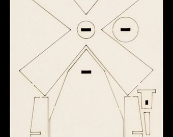 Items similar to Mini quilt pattern, Dutch Windmill on Etsy