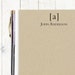 personalized notePAD SIMPLY CLASSIC MONOGRAM kraft by naomilynn