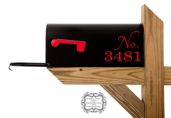 Mailbox Numbers Vinyl Decal by KreativeCorner on Etsy