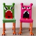 Whimsical Monster Chair Colorful Kids Furniture by KnitsForLife