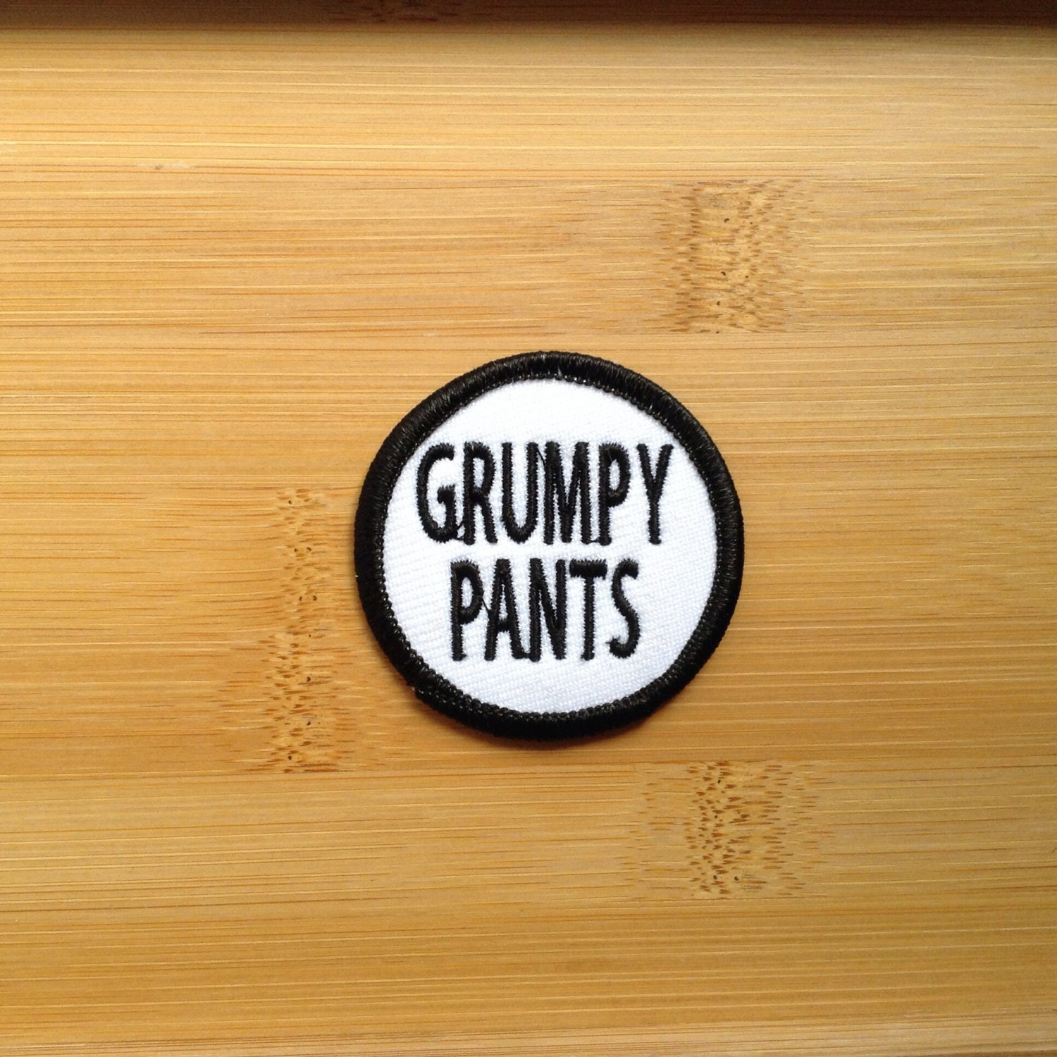 Grumpy Pants Patch Iron or Sew On 2 by NoffHouseShop on Etsy