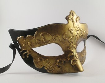 Gold masquerade mask | Etsy