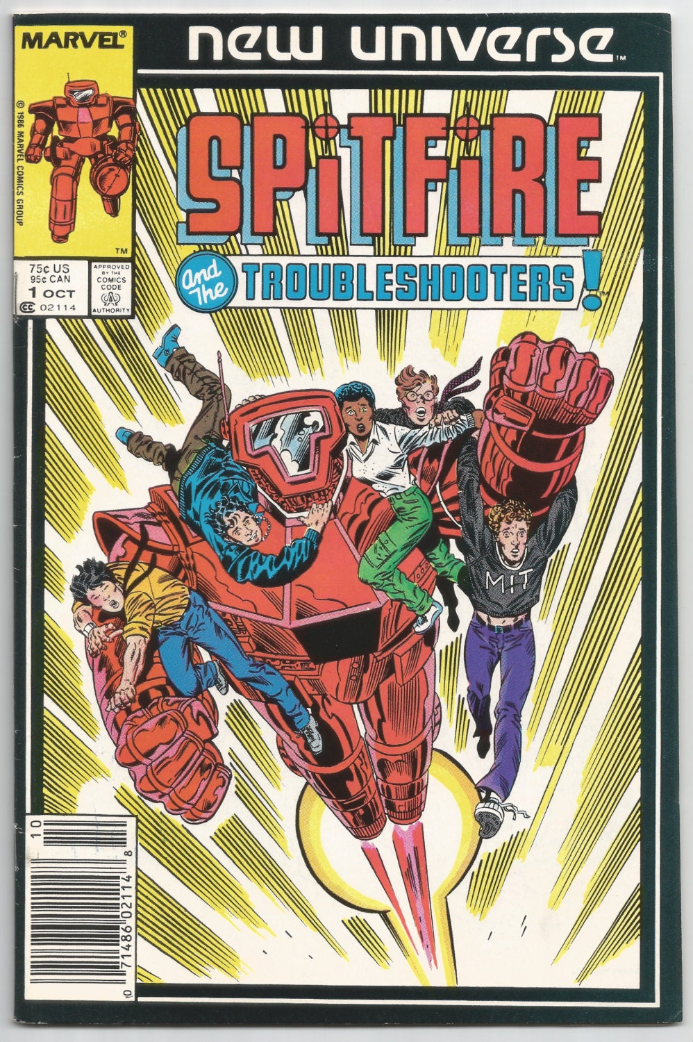 Vintage 1986 Bronze Age Spitfire and The Troublshooters #1, Marvel ...