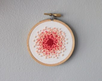 Items similar to Orange Burst - Gradient / Ombre Embroidery Hoop Art ...