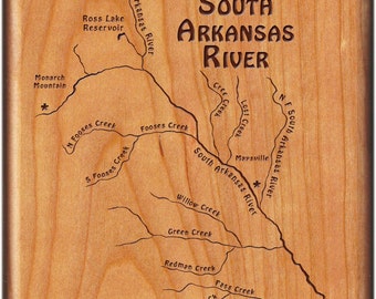 FRYING PAN RIVER Map Fly Fishing Fly Box Handcrafted Custom