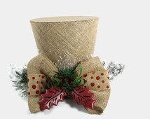 Cowboy Christmas hat, Western Tree topper, Christmas Decoration 9 inch ...