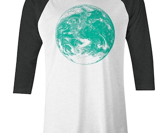 Men's Planet Earth T Shirt Earth from Outer Space Print