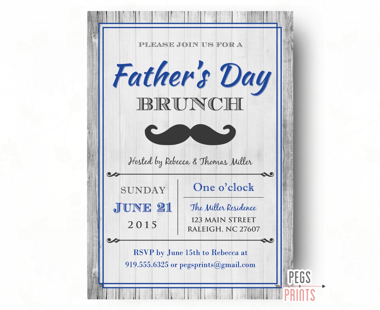 Fathers Day Invitation Printable Fathers Day Brunch