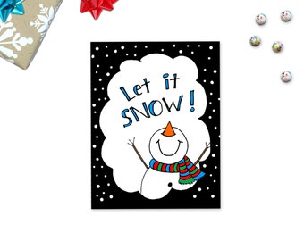 Snowman cards | Etsy