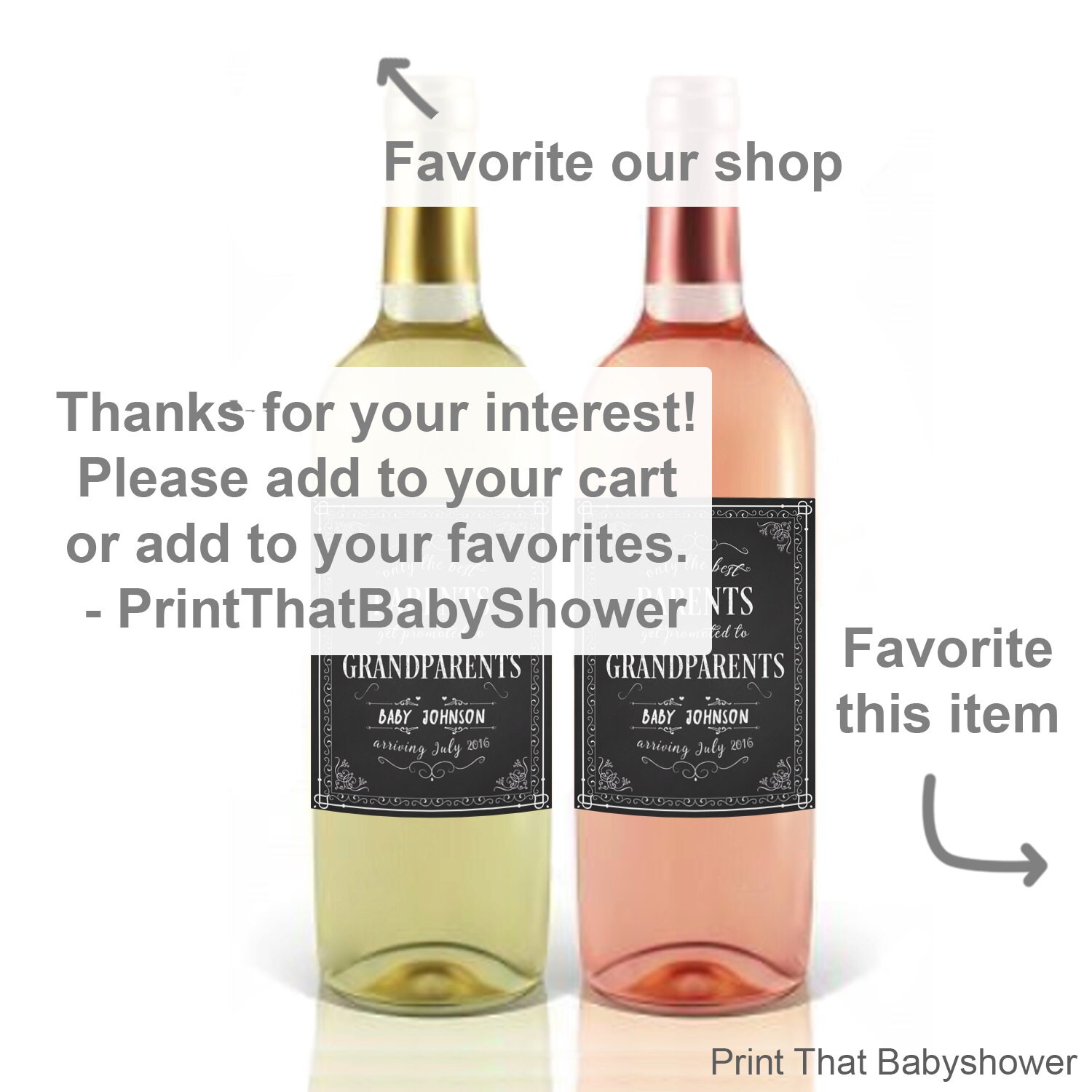 Pregnancy Announcement Baby Announcement Wine Bottle Label