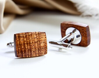 Wooden cufflinks | Etsy