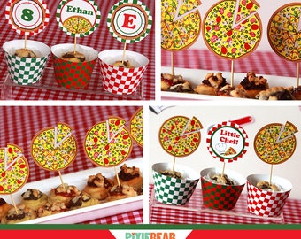 Pizza party decorations. Printable table sign: All you need is