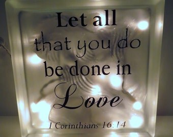 Custom glass blocks | Etsy