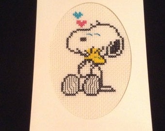 Snoopy cross stitch | Etsy