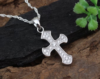 Girls cross necklace | Etsy