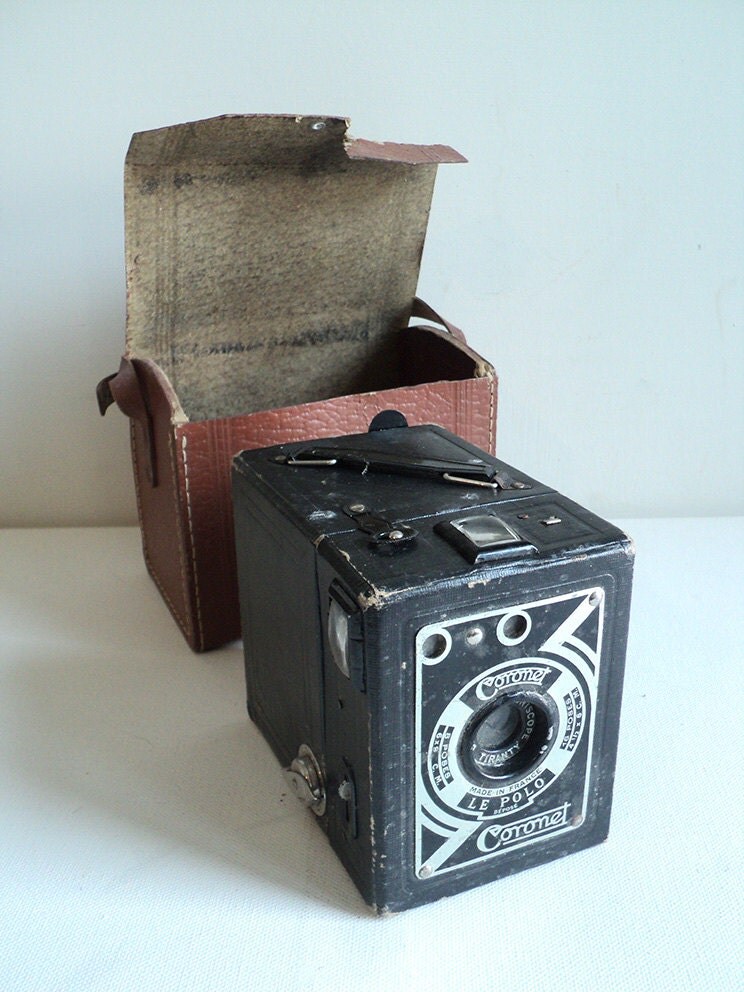 French Coronet Le Polo Camera Box Tiranty Méniscope Vintage Old Black ...