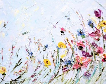 Bohemian flower art | Etsy